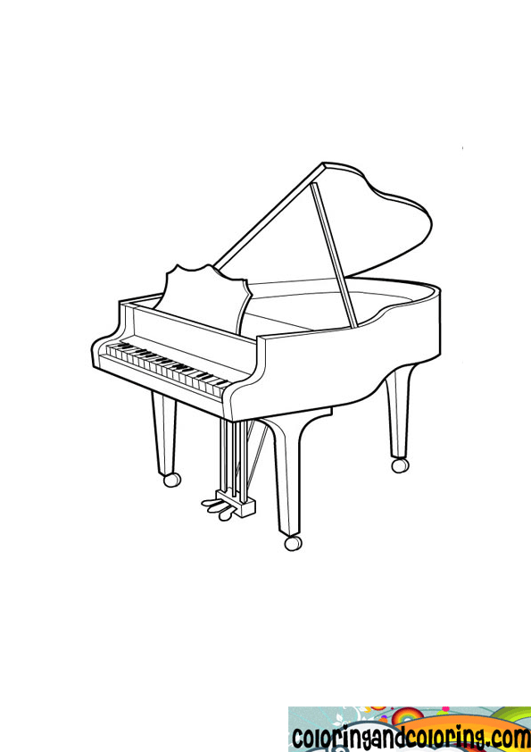 Electric Piano Coloring Pages Coloring Pages