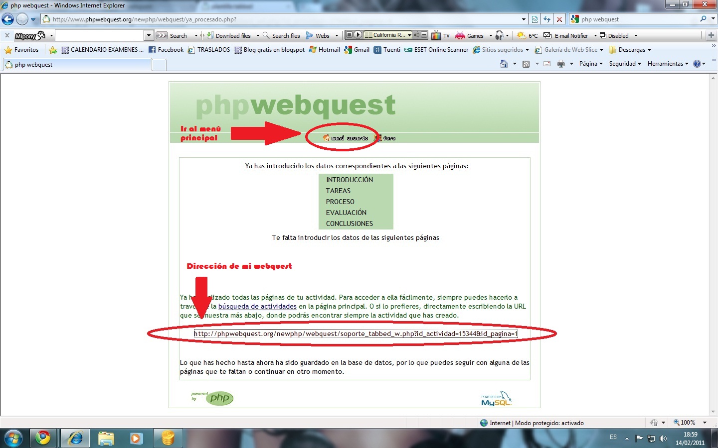 Aprende a ser un Profesor TIC: WEBQUEST en PHP WEBQUEST