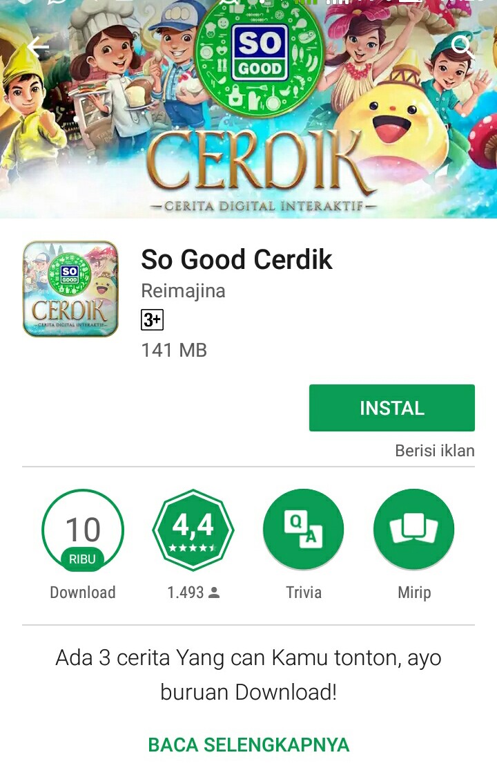 So Good Cerdik Aplikasi yang Apik dan Asyik untuk Anak - Catatan Mamito