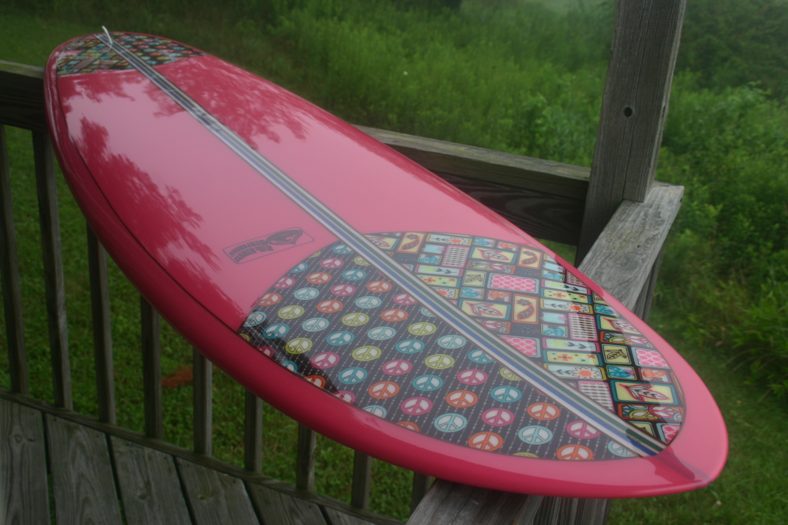 billboards surfboards: pink peace