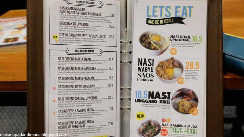 Daftar Menu Warunk Upnormal Jogja - Makan apa dan dimana?