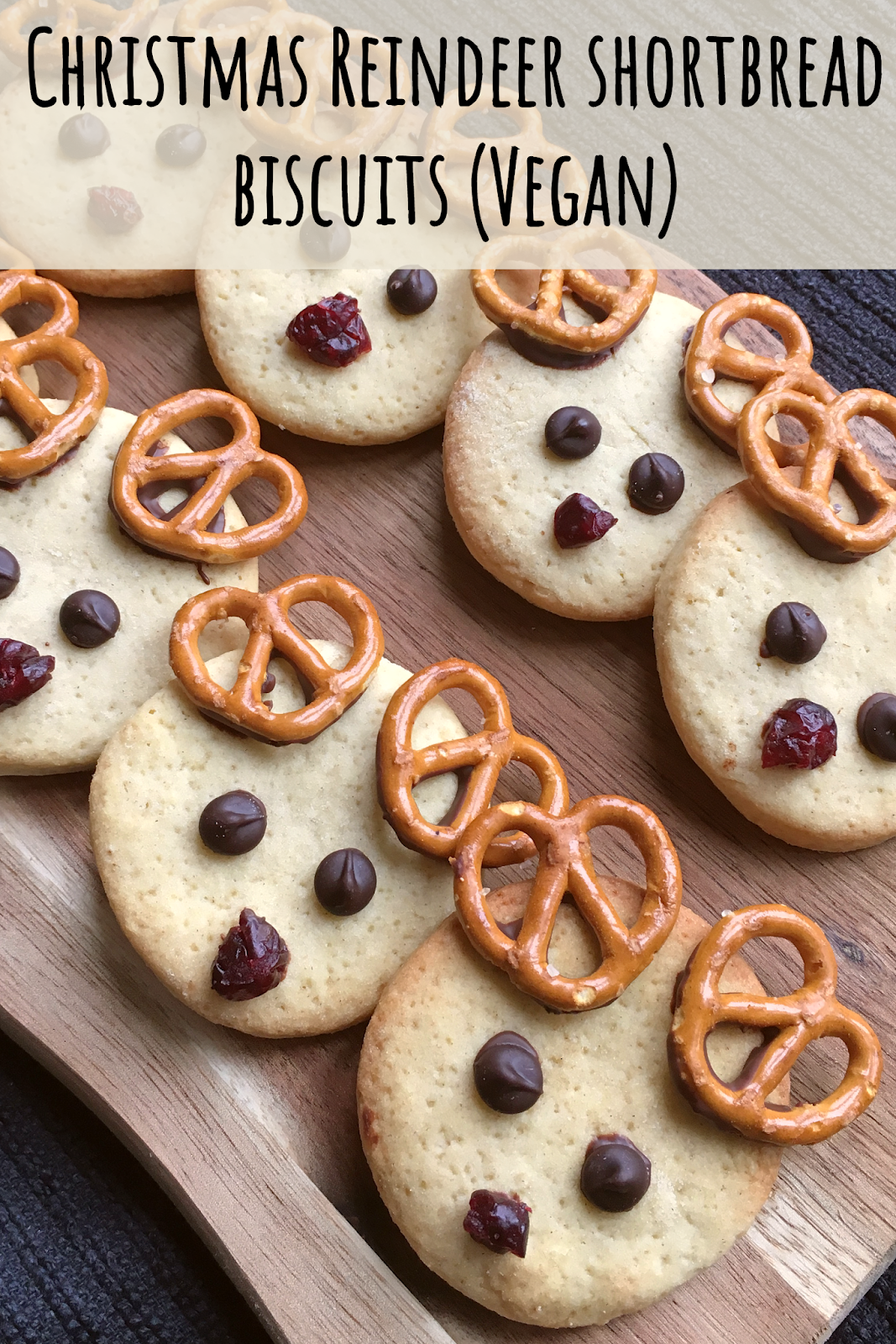 Christmas Reindeer Shortbread Biscuits (Vegan) | Susiechef