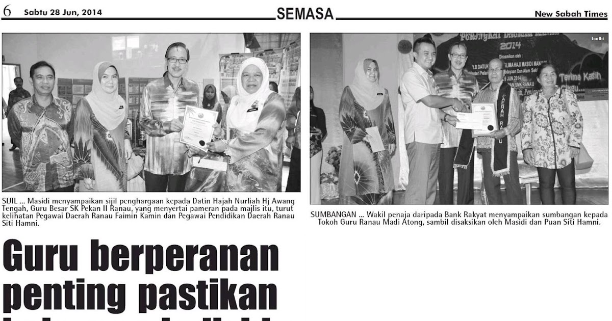 Blog Koleksi Akhbar Pendidikan New Sabah Times: Guru berperanan penting ...