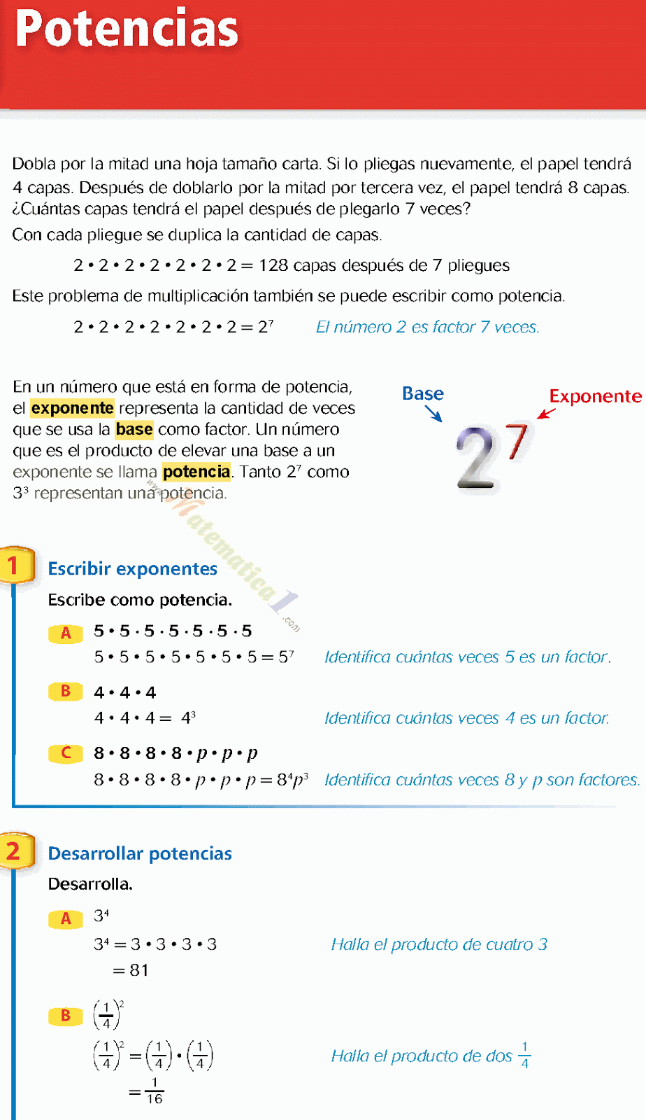 POTENCIAS Y RAÍCES EJEMPLOS RESUELTOS PDF