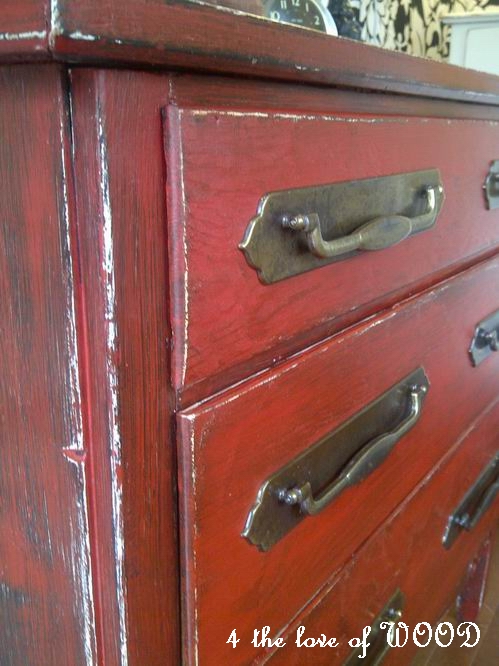 4 the love of wood: PAINTING RUSTIC RED FURNITURE