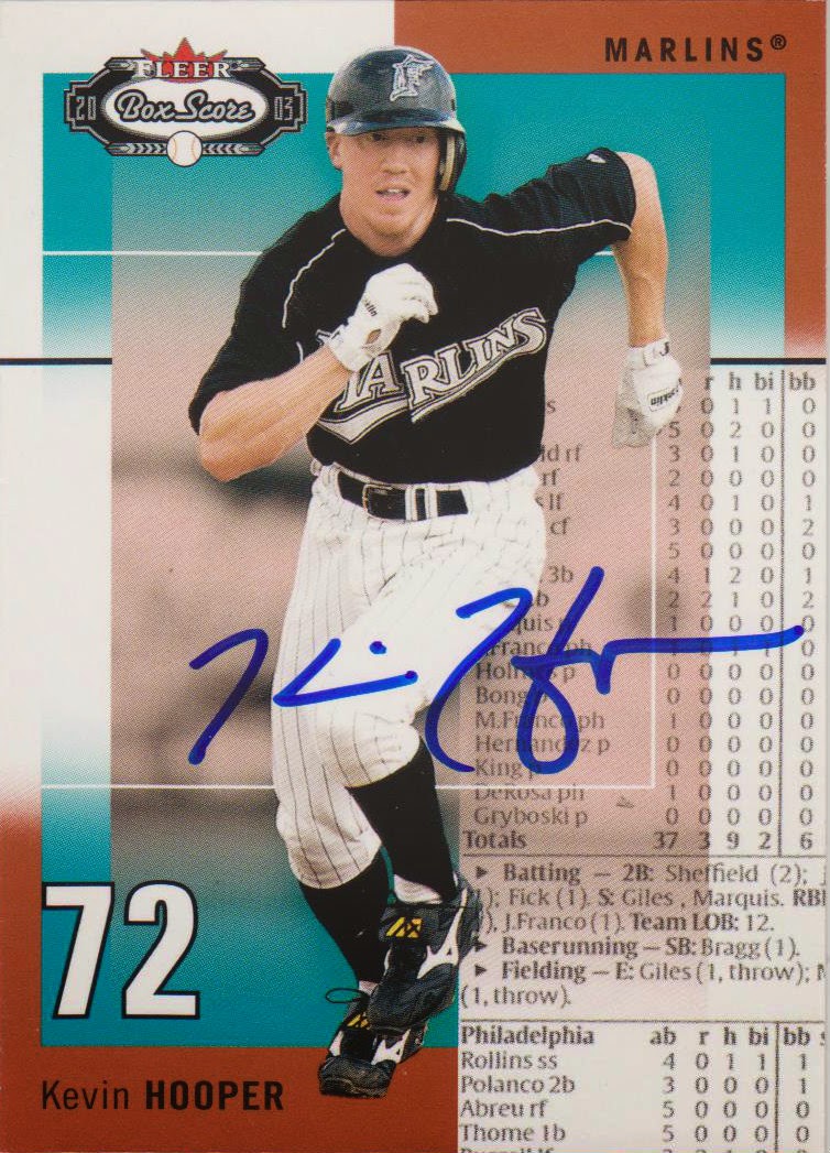 Autographed Cards: 2003 Fleer Box Score, Kevin Hooper