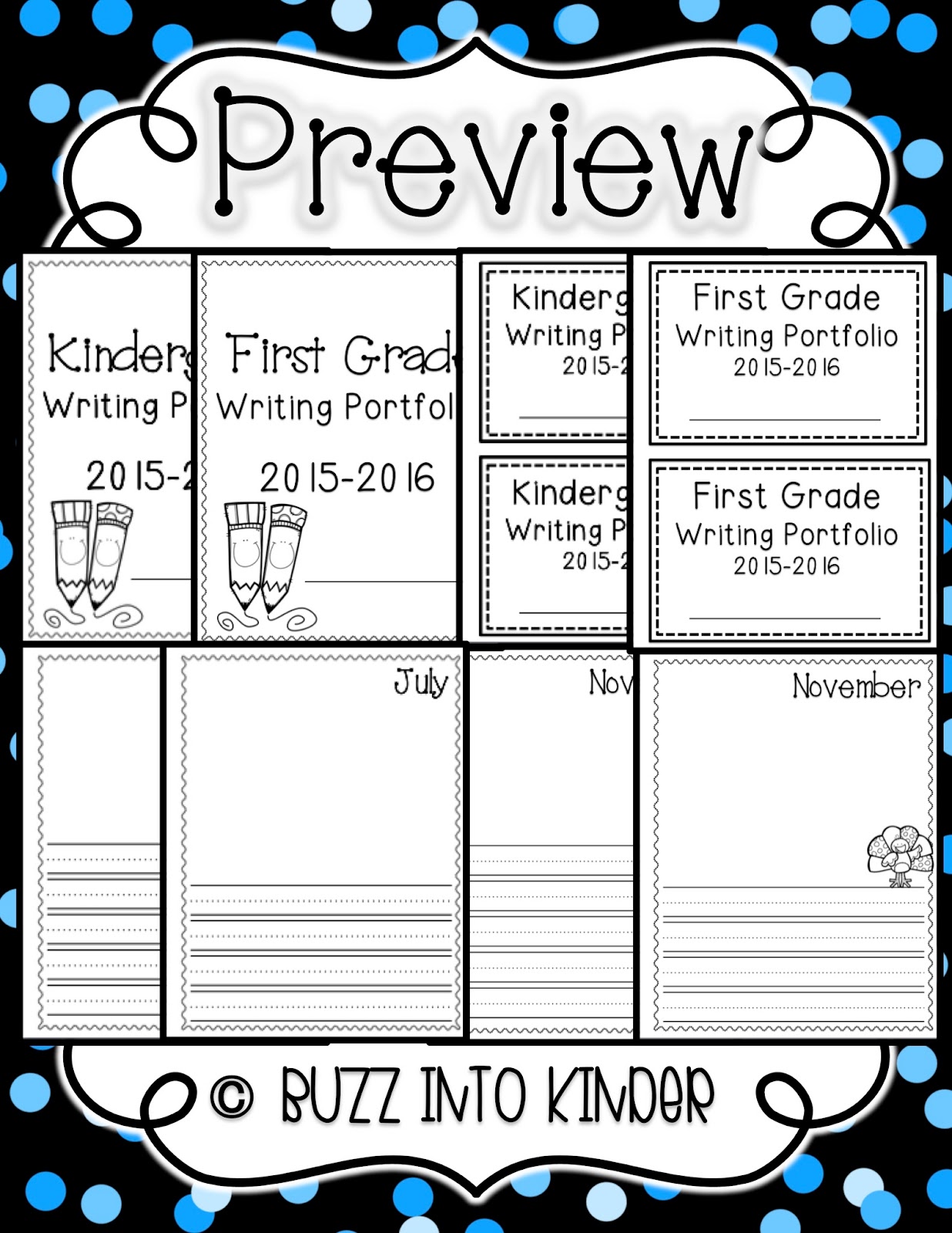 Buzz Into Kinder: Writing Portfolios