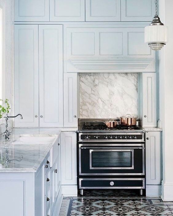 Aesthetic Oiseau: Powder Blue Kitchen