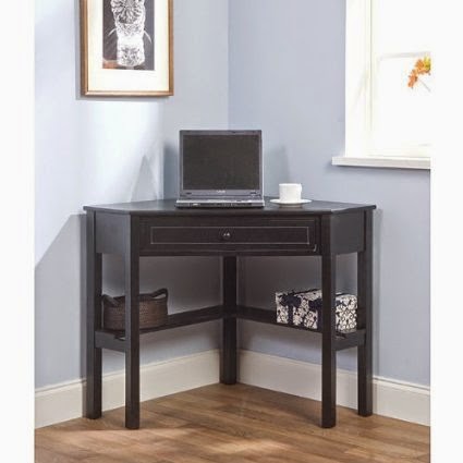 Corner Computer Desks: Black Corner Computer Desks