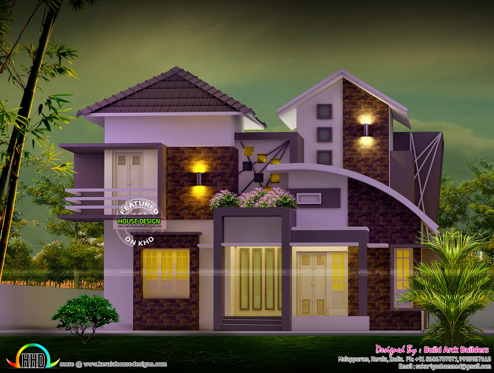 Cute modern house in 2190 sq-ft - Kerala Home Design and Floor Plans ...