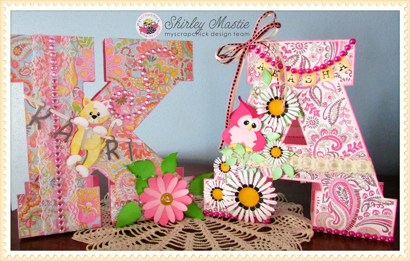 Scrappy Sam Designs: Pretty Initials