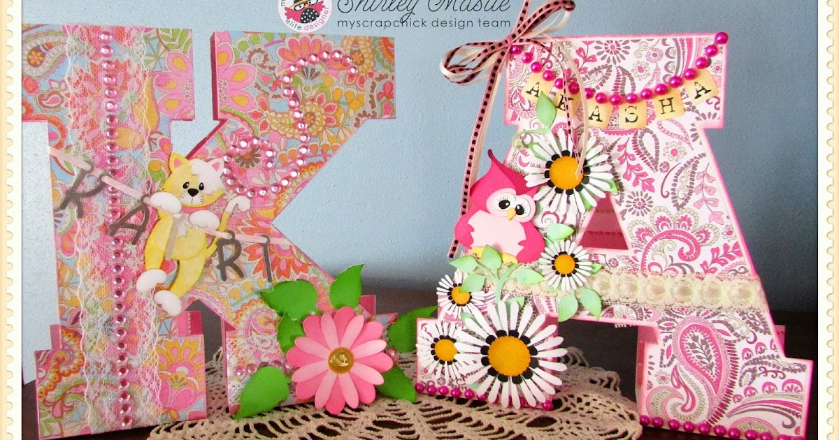 Scrappy Sam Designs: Pretty Initials