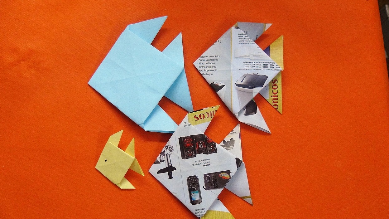 Idéias Divertidas: Peixe de Origami - DIY