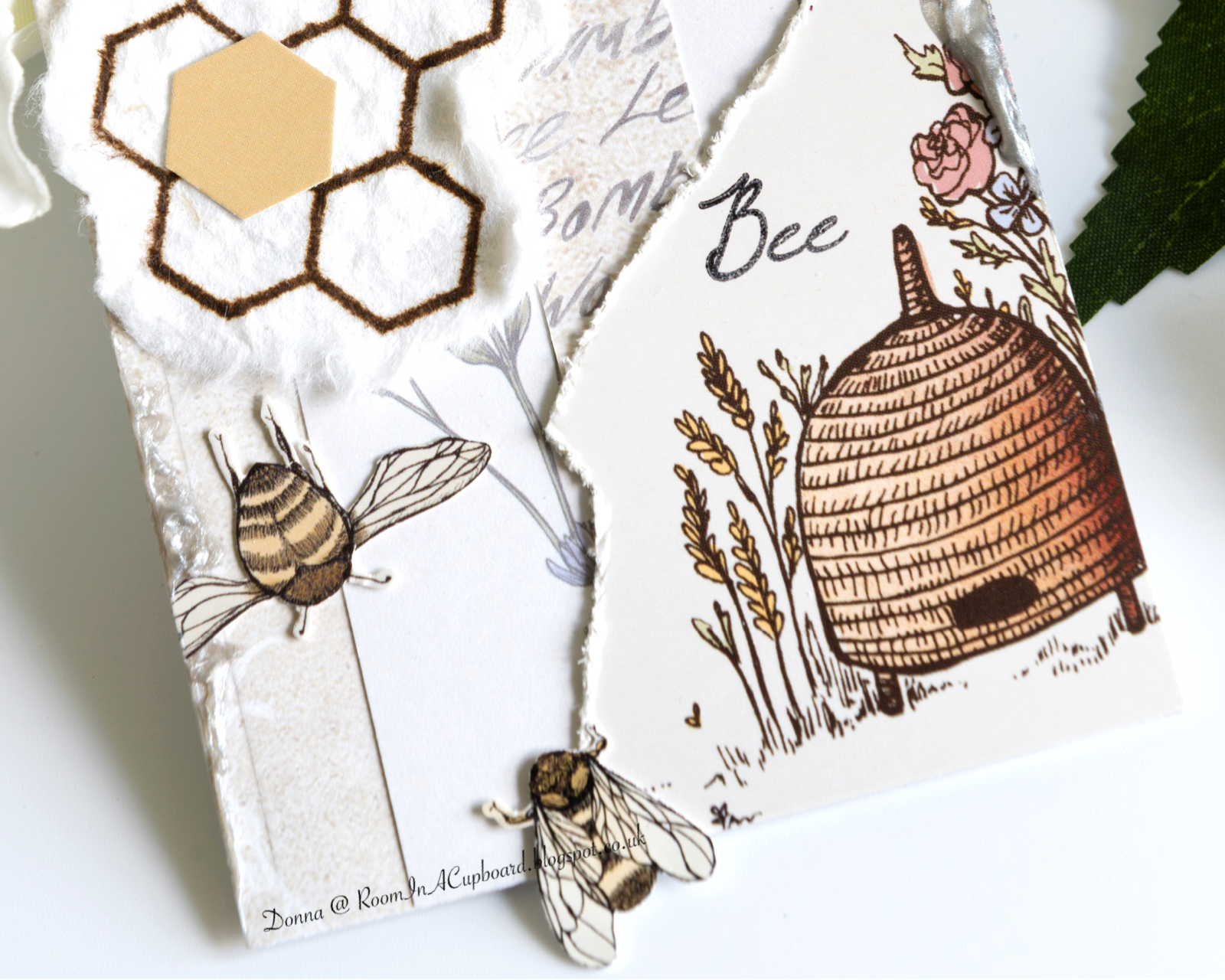 Room In A Cupboard...: Craft Consortium, Tell The Bees, Bee Collage Tag