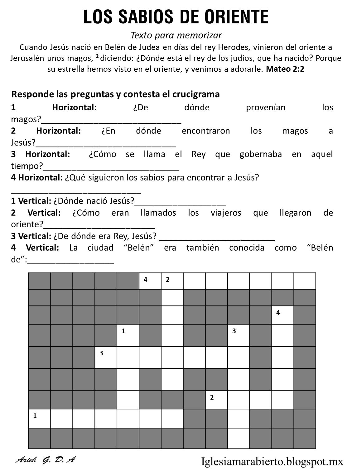 Clases para niños cristianos - Los Sabios de Oriente - - Mar de Vida ...