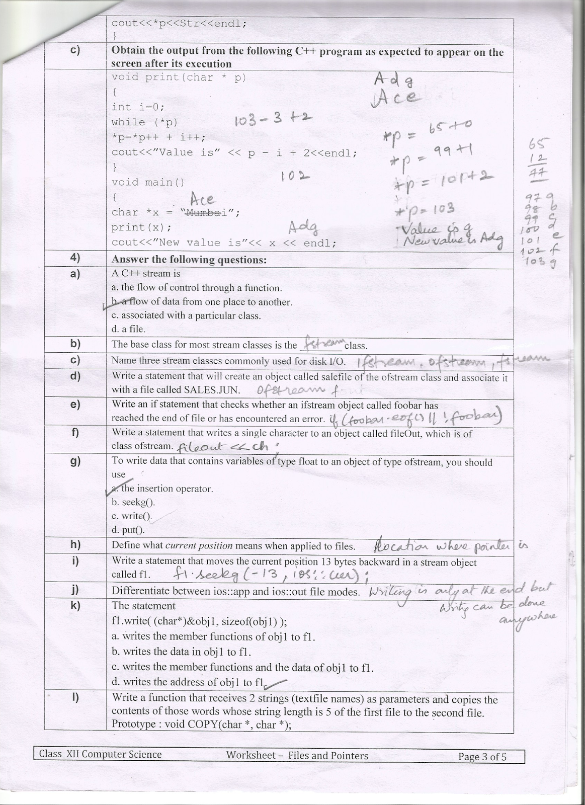 12ECPS Data File Handling And Pointers WS Key 12ECPS Data File Handling And Pointers WS Key