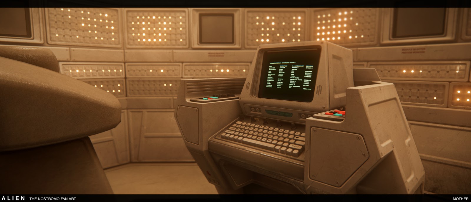 The Dork Review: Rob's Room: Alien's Nostromo Spaceship Interior by Ian ...