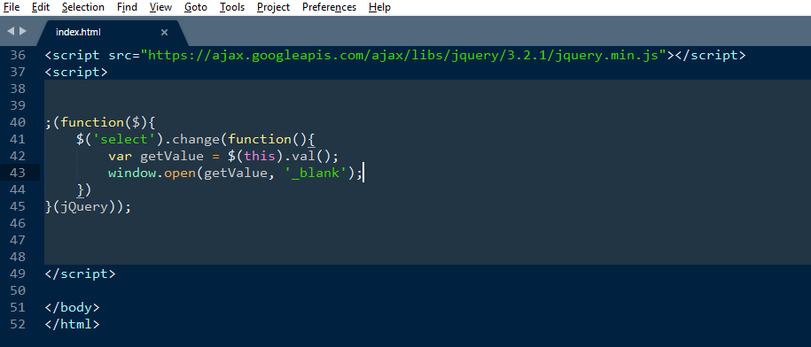 Redirect to new page from dropdown selected value - Kangri Amit Redirect to new page from dropdown selected value - Kangri Amit