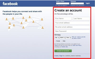 Facebook Sign Up or Login in