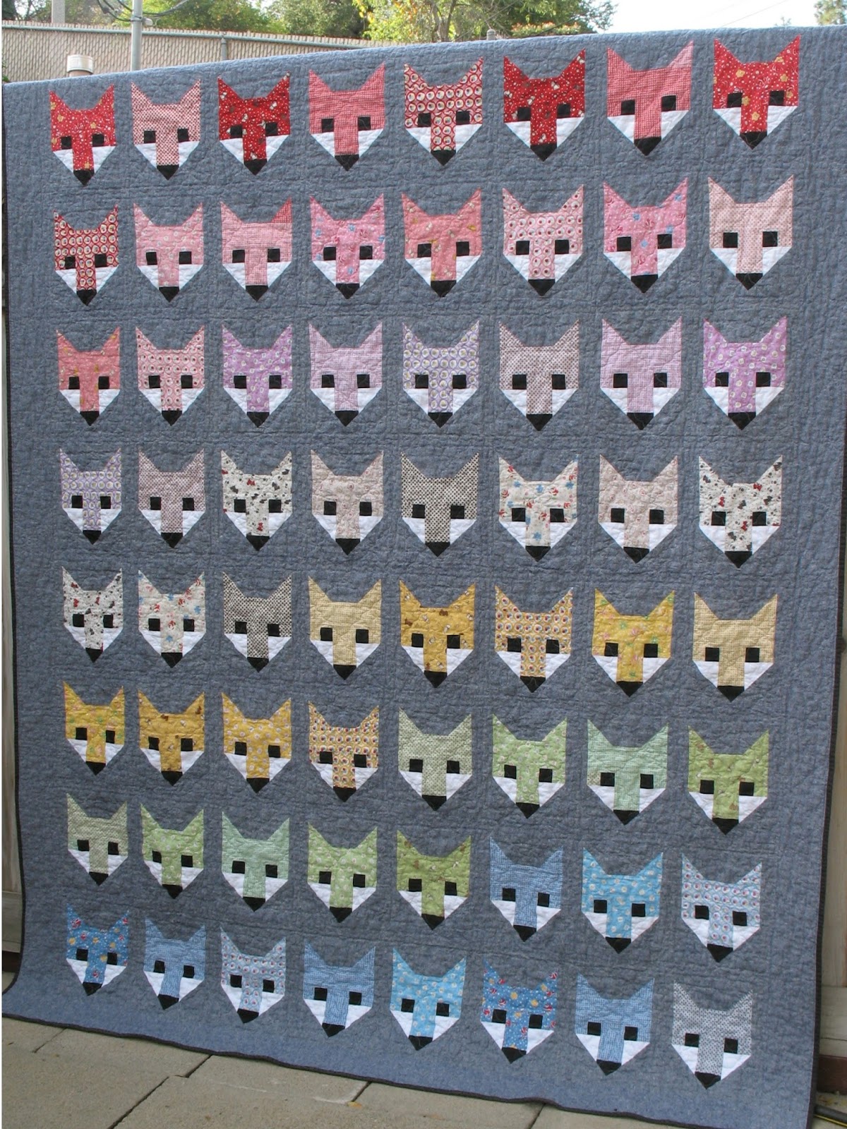 Ye Olde Sweatshop: Fancy Fox Quilt - Retro Style (#46)