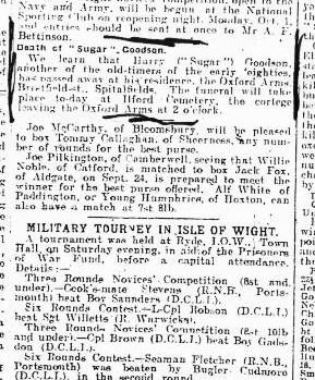 Henry Sugar Goodson: HENRY (SUGAR) GOODSON 1856-1917 History & fight record