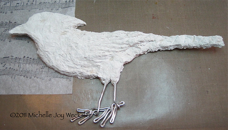 Figments of my Imagination: Paper Clay Music Notes Bird
