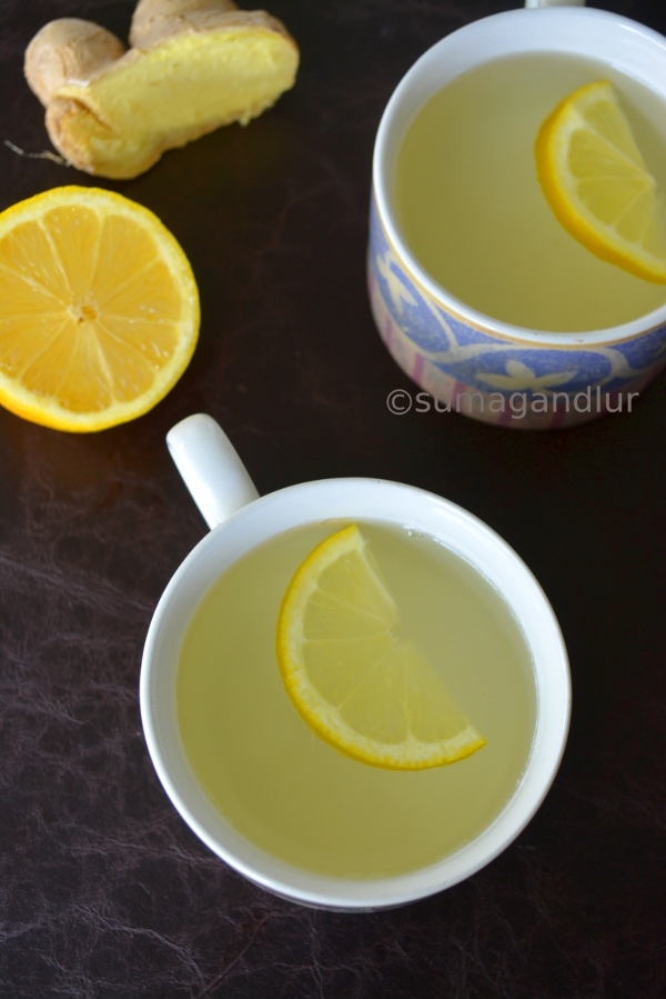 Veggie Platter: Ginger Lemon Detox Drink