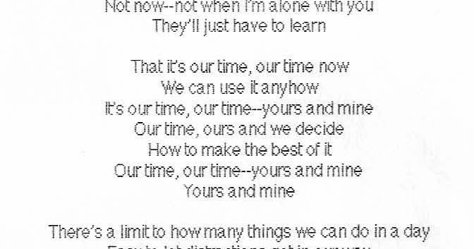 AladdinFoot: “Our Time” - lyrics and lead sheet