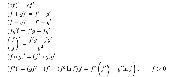 Reguli generale de derivare - formuleonline