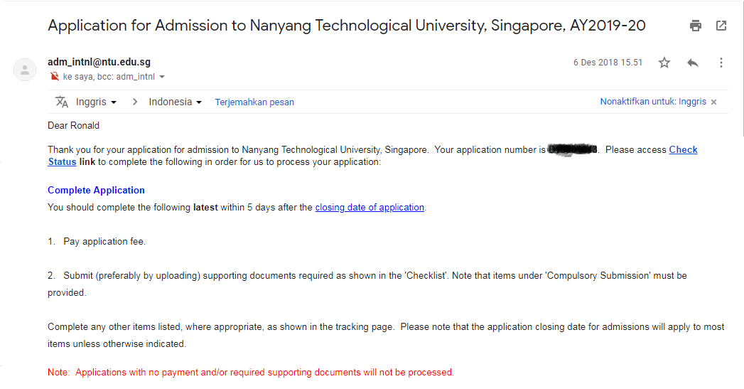 My Pathway To Become NTU Student : Pengalaman Diterima di Jurusan ...