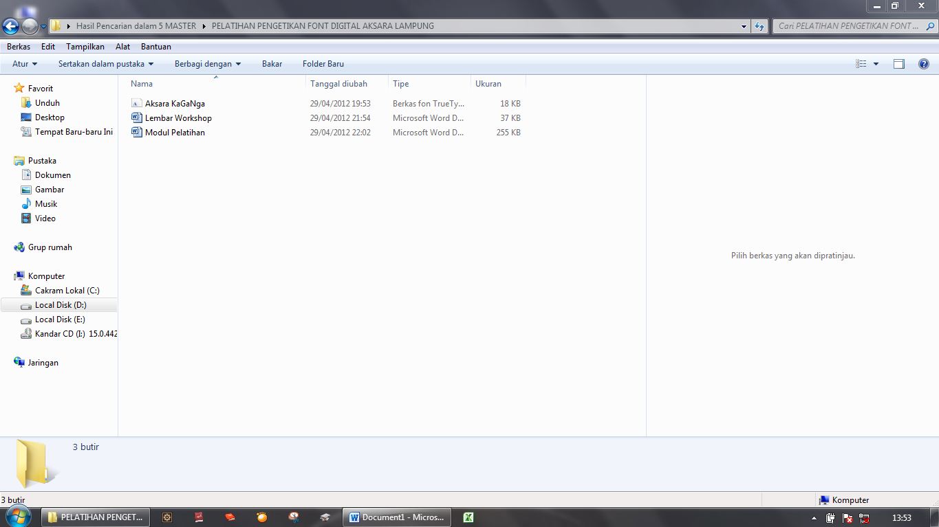Instal Font Aksara Lampung