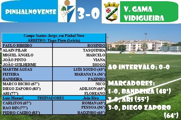 CAMPEONATO DE PORTUGAL»» PINHALNOVENSE 3 V. GAMA DA VIDIGUEIRA 0 ...