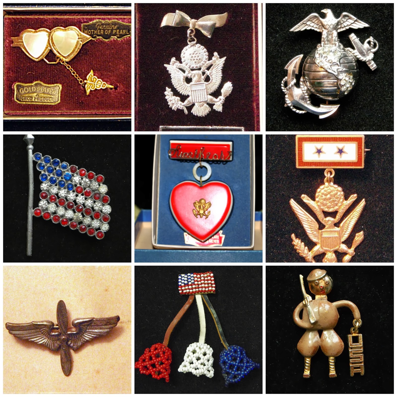 Emily's Vintage Visions: WWII Victory Pins! - Part 2, Sweetheart Pins
