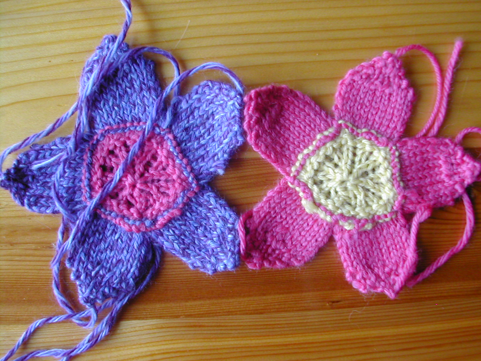 The Hard Way Home: Knitting Flowers