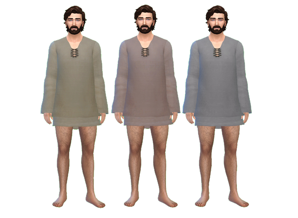 TS4: Men's Medieval Sleeping Tunic | History Lover's Sims Blog