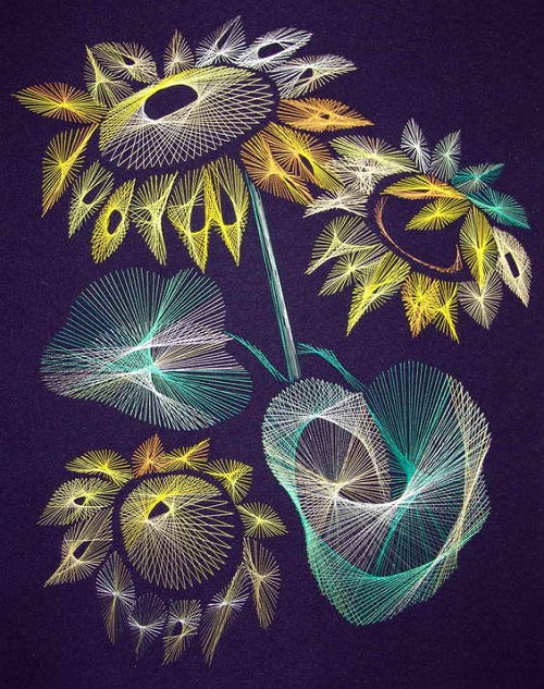amazing string art by Olga Voronova ~ Art Craft Gift Ideas
