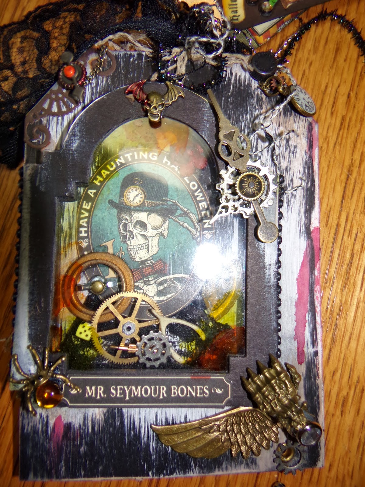 Put the Glue Down: Giant Skull Tag - Chunky Charm Dangle on Tim Holtz ...