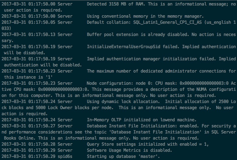 adalf的小技巧: [Docker]測試Microsoft SQL Server vNext