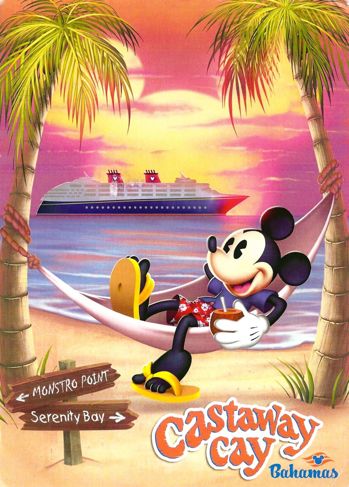My Favorite Postcards: Castaway Cay, Disney Cruise Ship Island