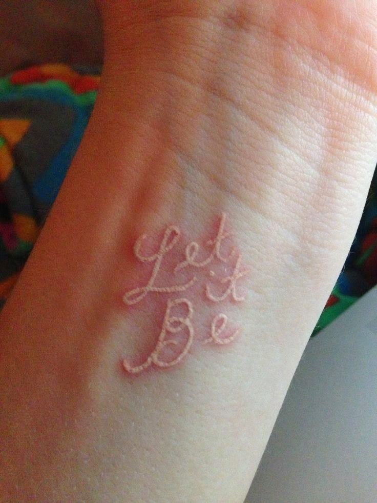 Girly White Ink Tattoos