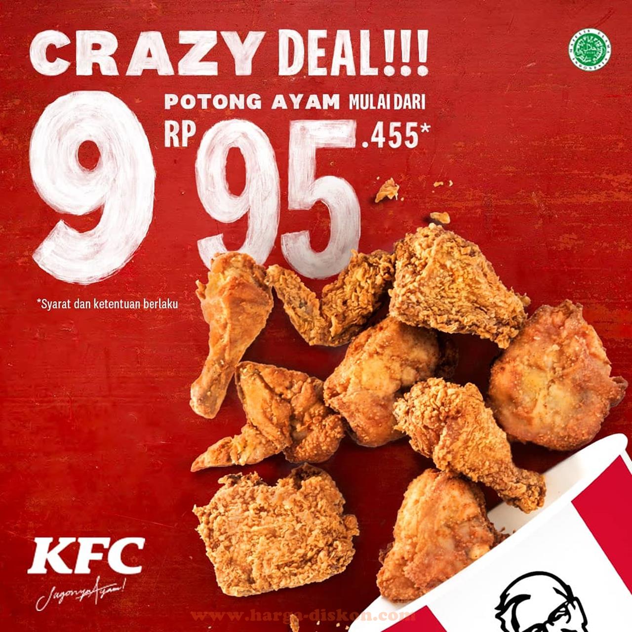 Promo KFC Terbaru 9pcs Ayam Rp95.455*