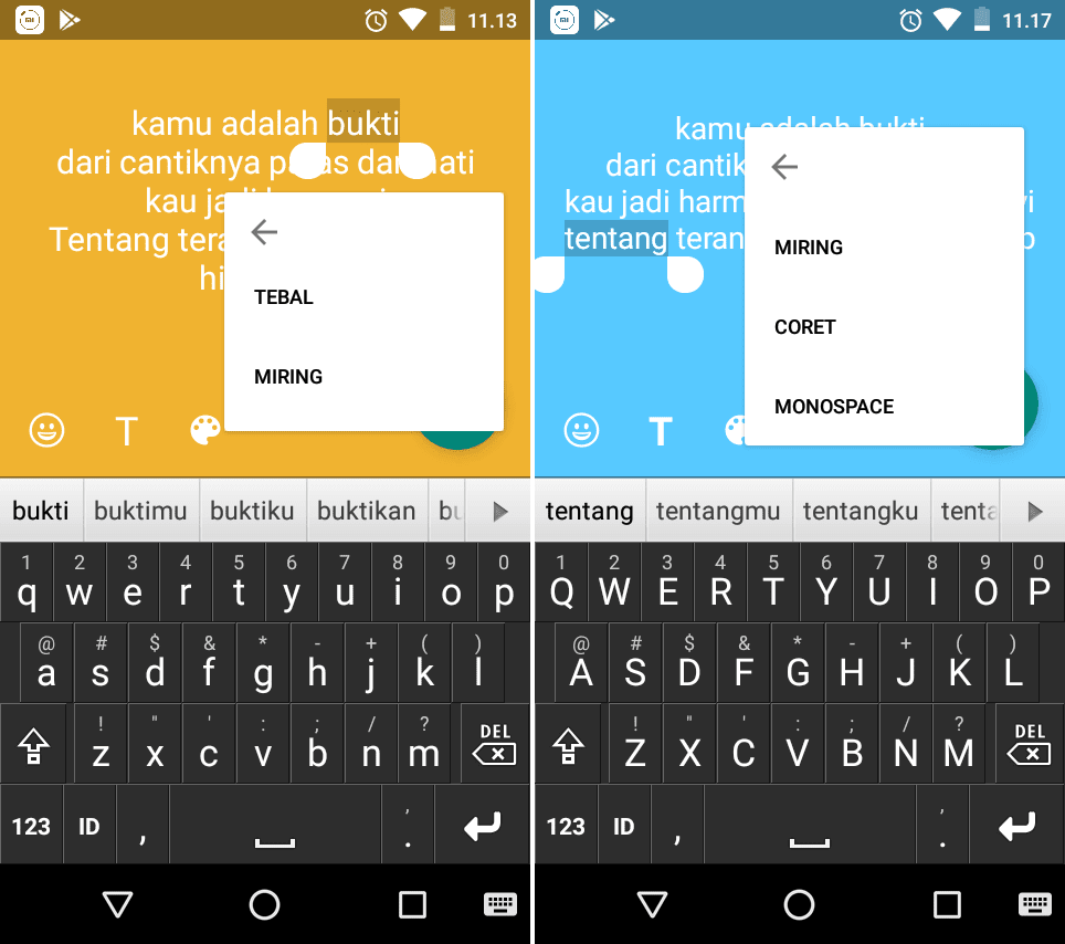 cara membuat huruf tebal di whatsapp - Teknoid