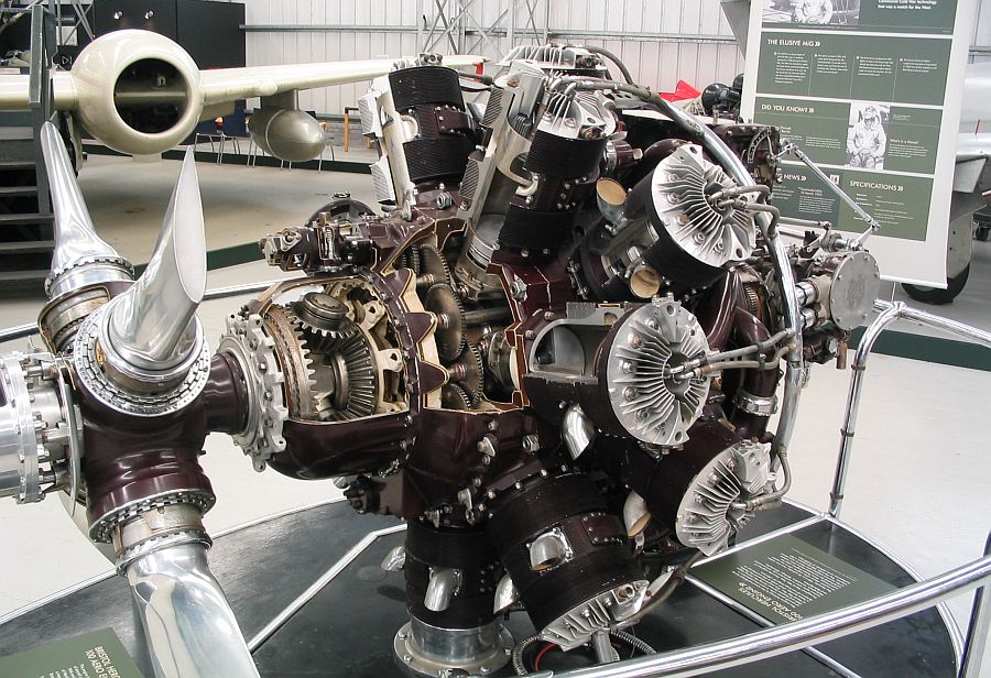 Cutaway Bristol Hercules Engine - MechanicsTips
