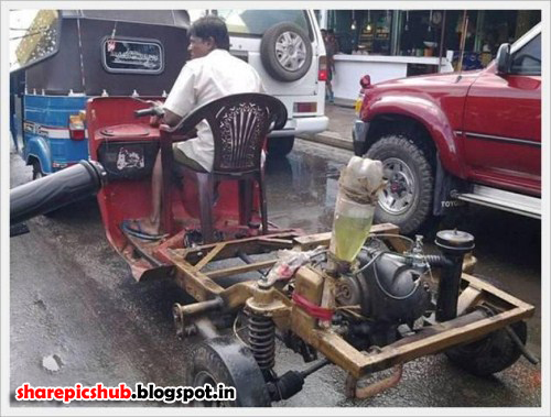 Funny Jugad Three Wheeler Auto on Indian Roads | Funny Indian Images ...