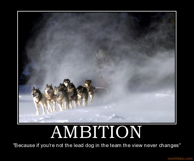 ambition carries me to success: The sign of strong ambition