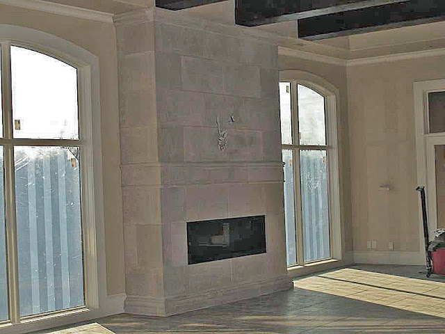 Projects Plenty: Cast Stone Fireplace Surround