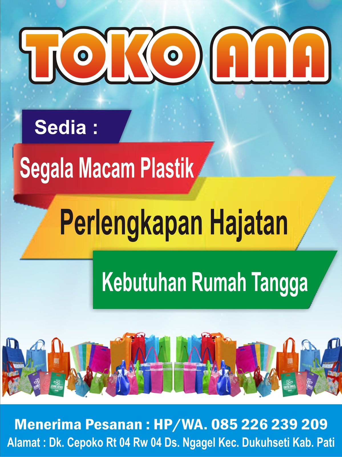 Contoh Banner untuk Toko - Design Banner Pamflete