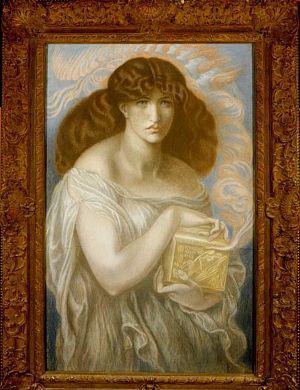 Jane Morris pre raphaelite Muse (and her daughters): Pandora chalk