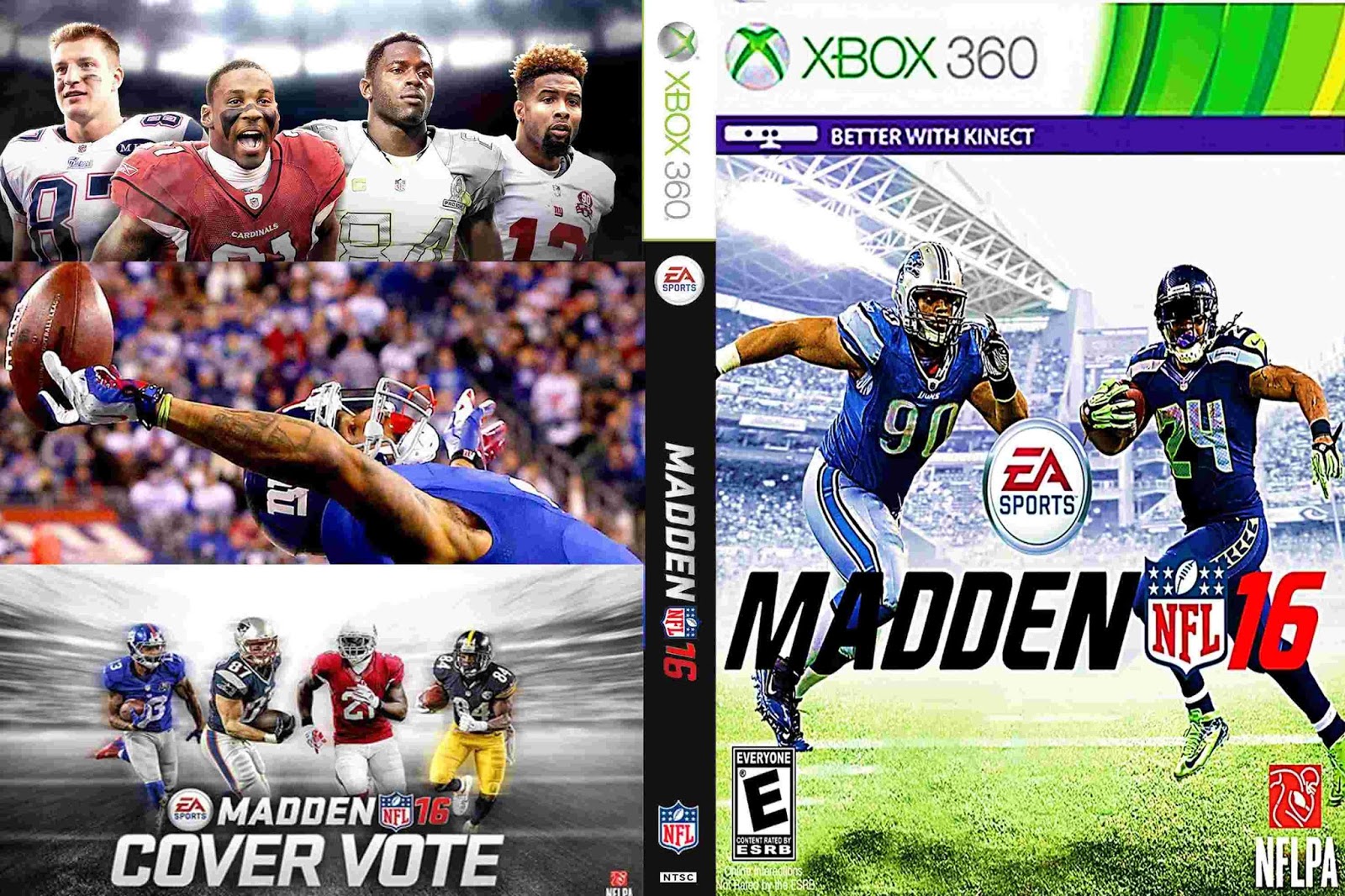 Covers Movie Gtba: Madden NFL 16 - Capa & Label Game XBox 360