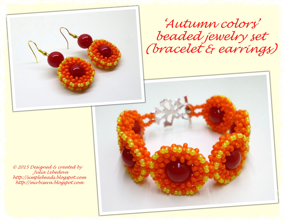 Beading for the very beginners: ‘Autumn colors’ earrings